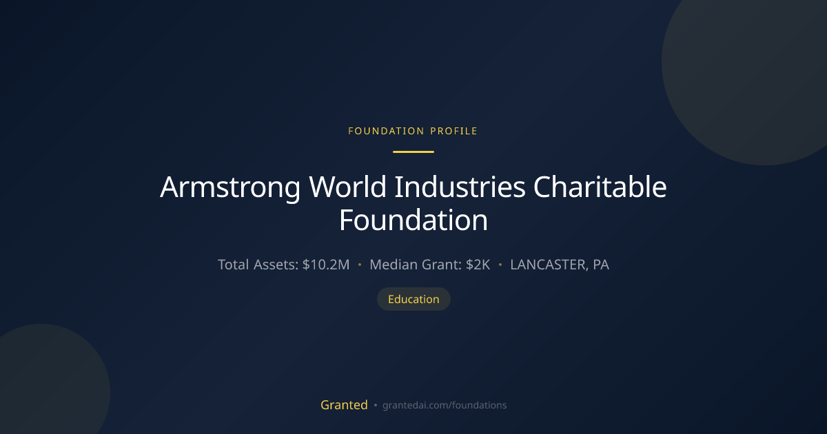 Armstrong World Industries Charitable Foundation | Granted AI