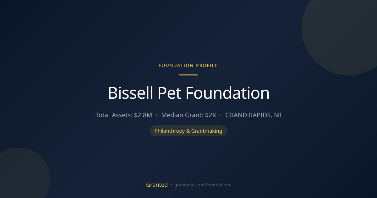 Bissell Pet Foundation | Granted AI