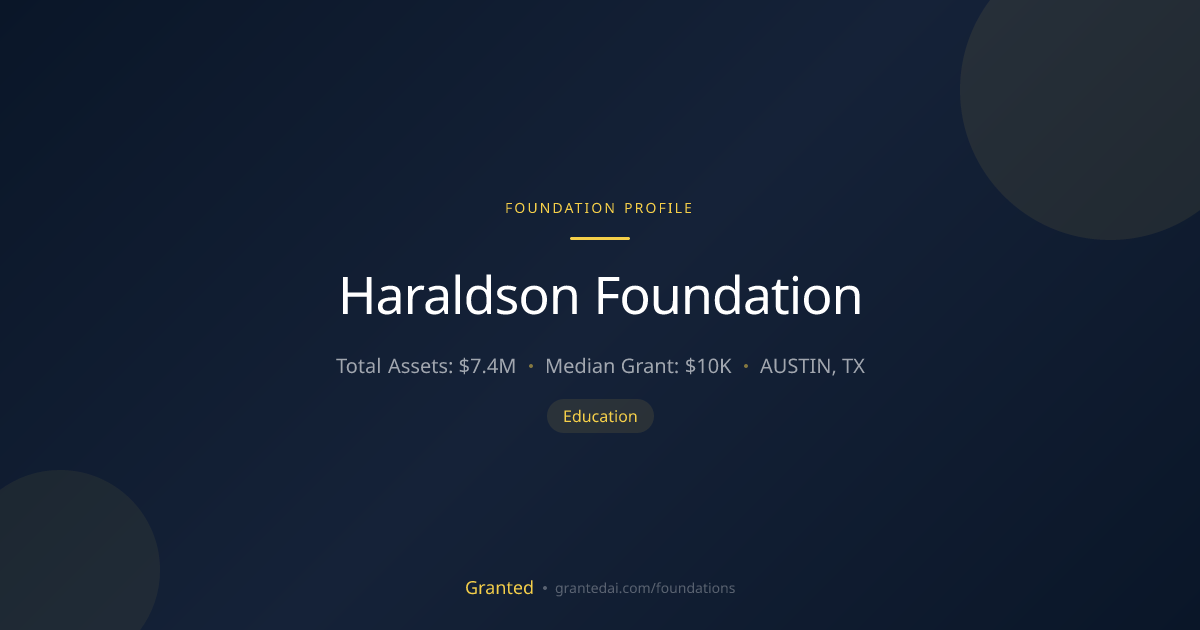 Haraldson Foundation | Granted AI