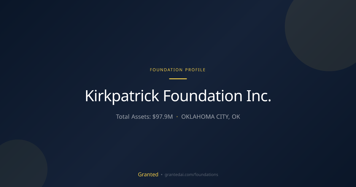Kirkpatrick Foundation Inc. | Granted AI
