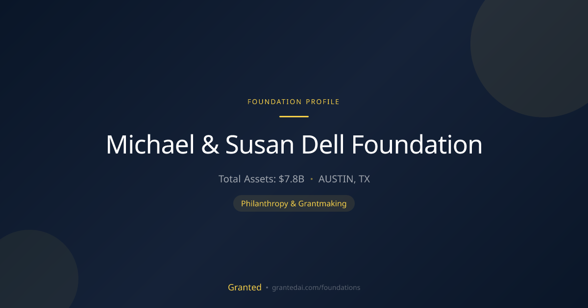 Michael And Susan Dell Foundation Granted Ai