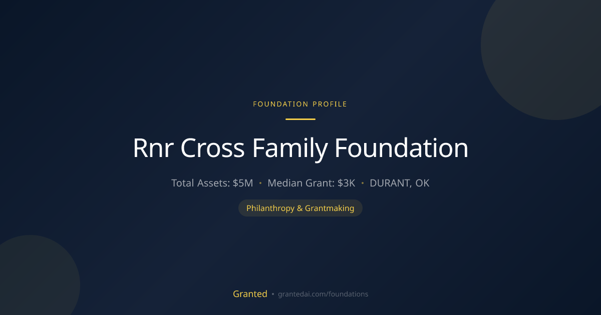 Rnr Cross Family Foundation | Granted AI