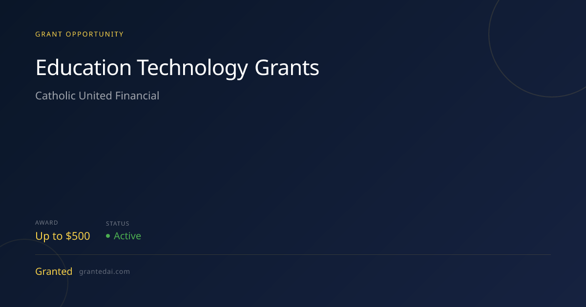 Education Technology Grants 2026 Granted Ai